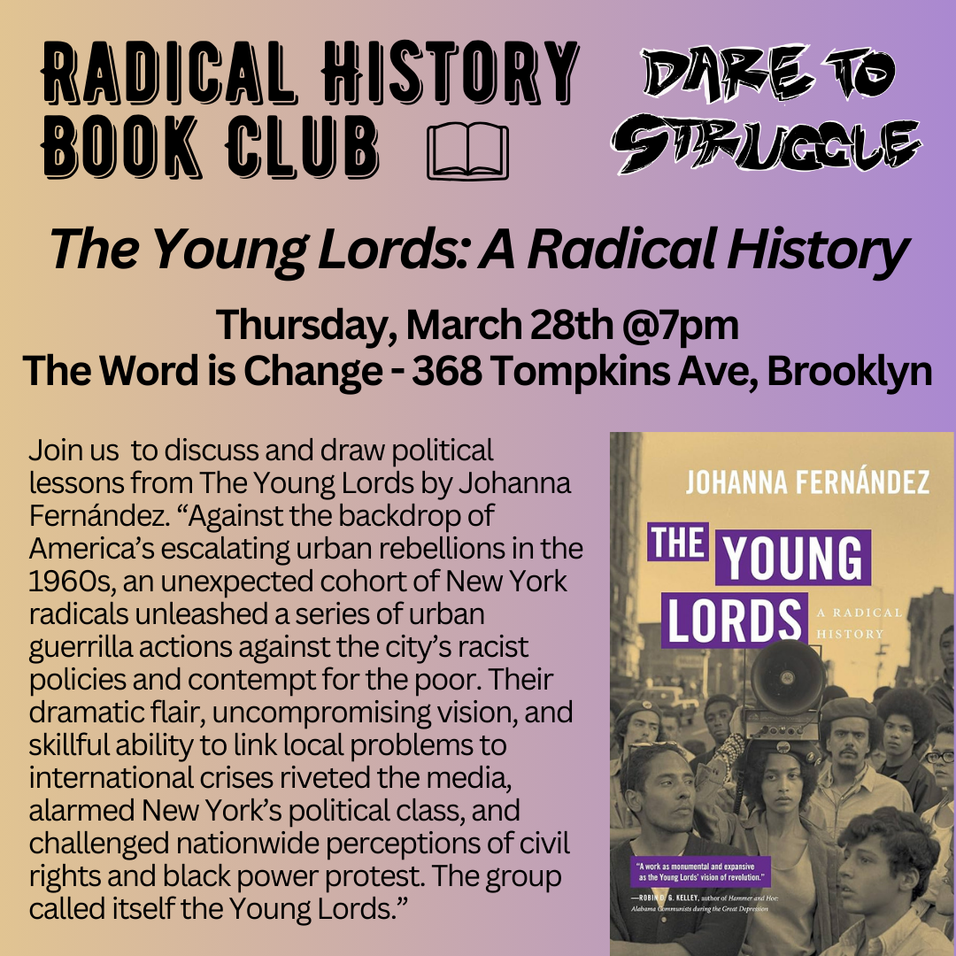 3/28/24 Radical History Book Club – Dare to Struggle